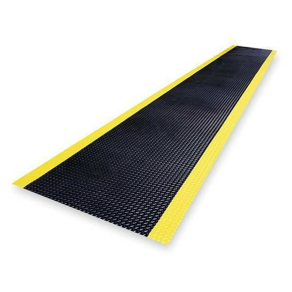 Notrax Switchboard Mat,Black,YllwBrdr,3ftx75ft 831R0375BY - Walmart.com