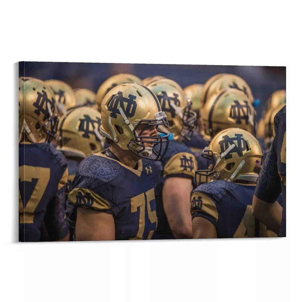 Notre Dame Cathedral Football Club Wall Art Canvas Poster Picture Print ...