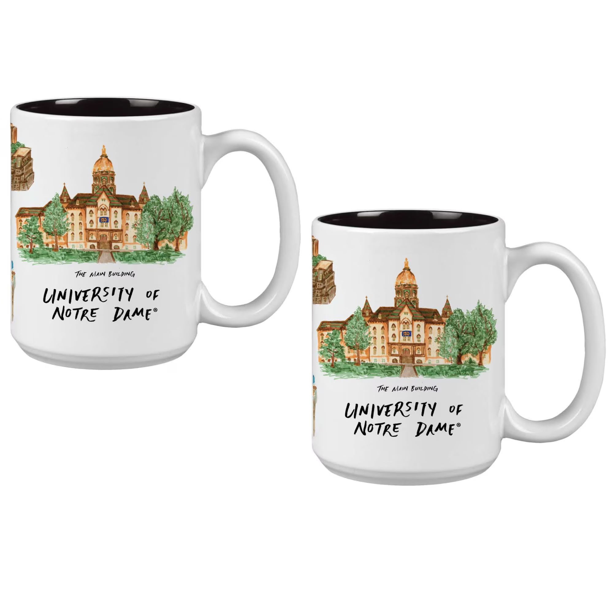 Notre Dame Fighting Irish 2-Pack 15oz. Laura Wilcox University Mug Set ...