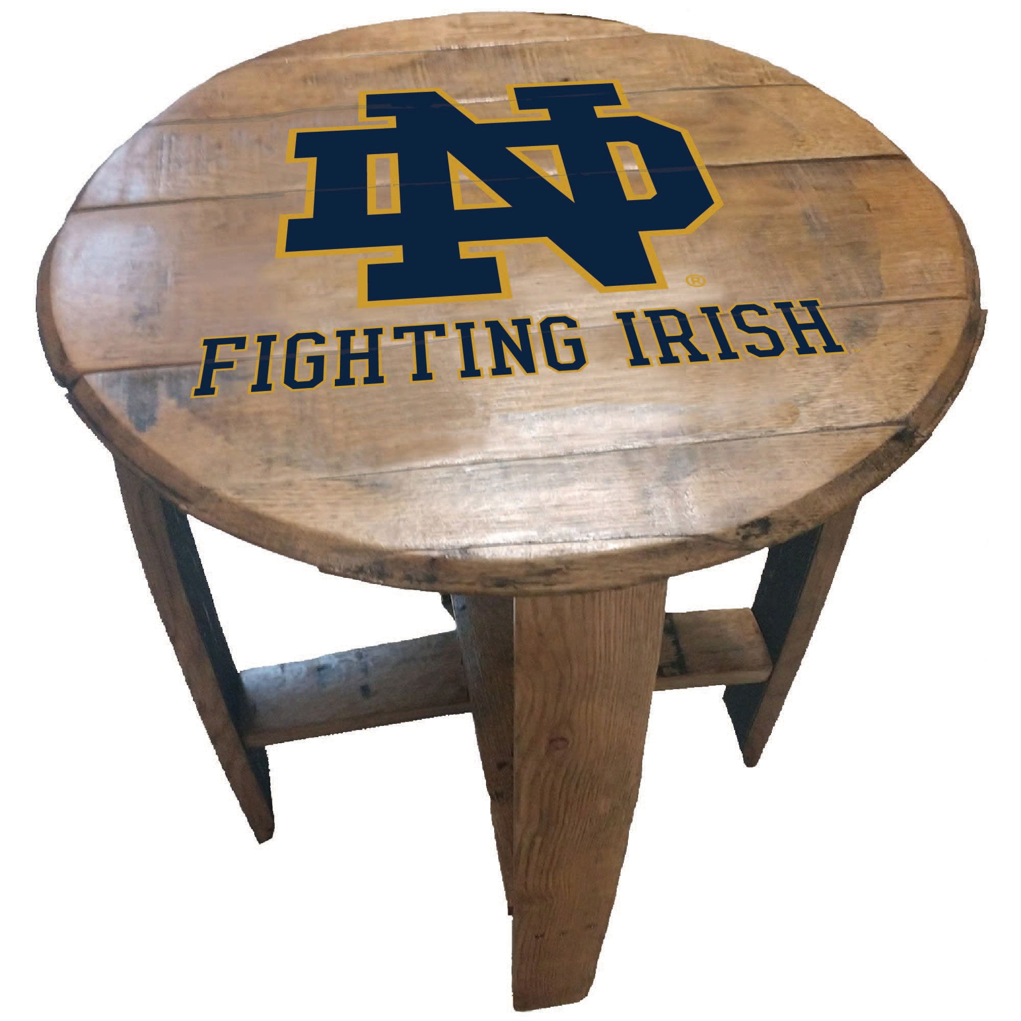Notre Dame Fighting Irish Team Oak Barrel Table - Walmart.com
