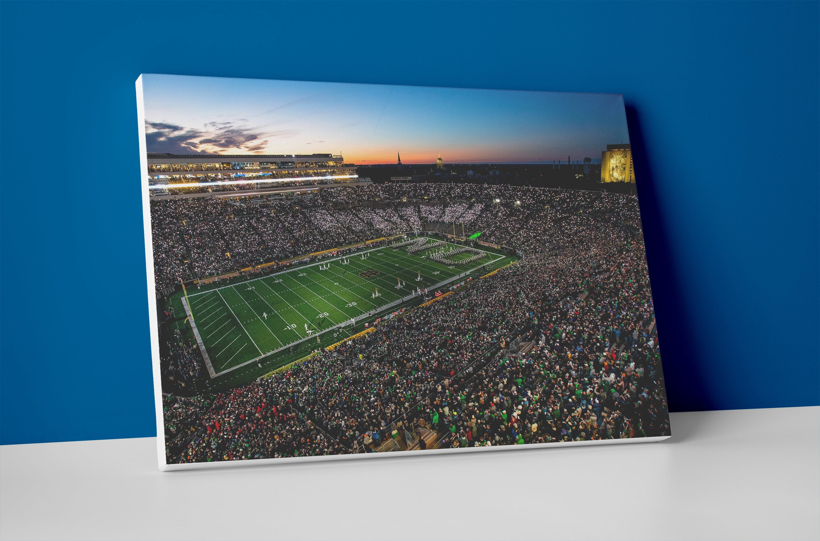 Notre Dame Football Stadium Poster or Wrapped Canvas - Walmart.com