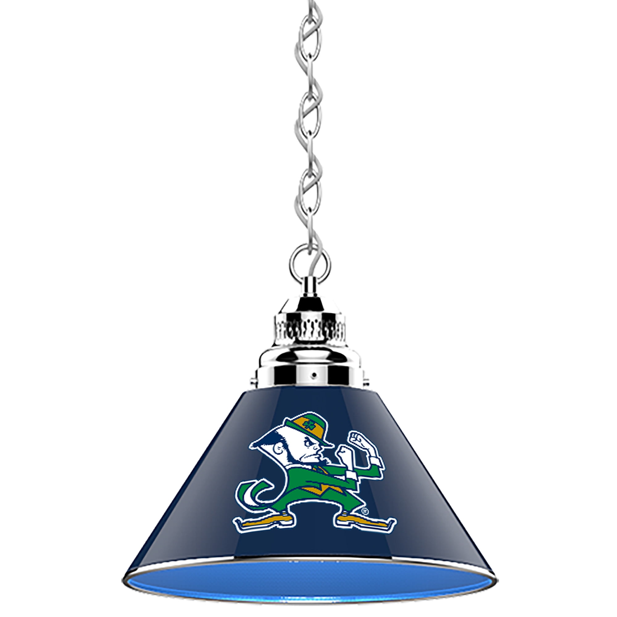 Notre Dame Fighting Irish Silver Chain Single Shade Billiard Light ...