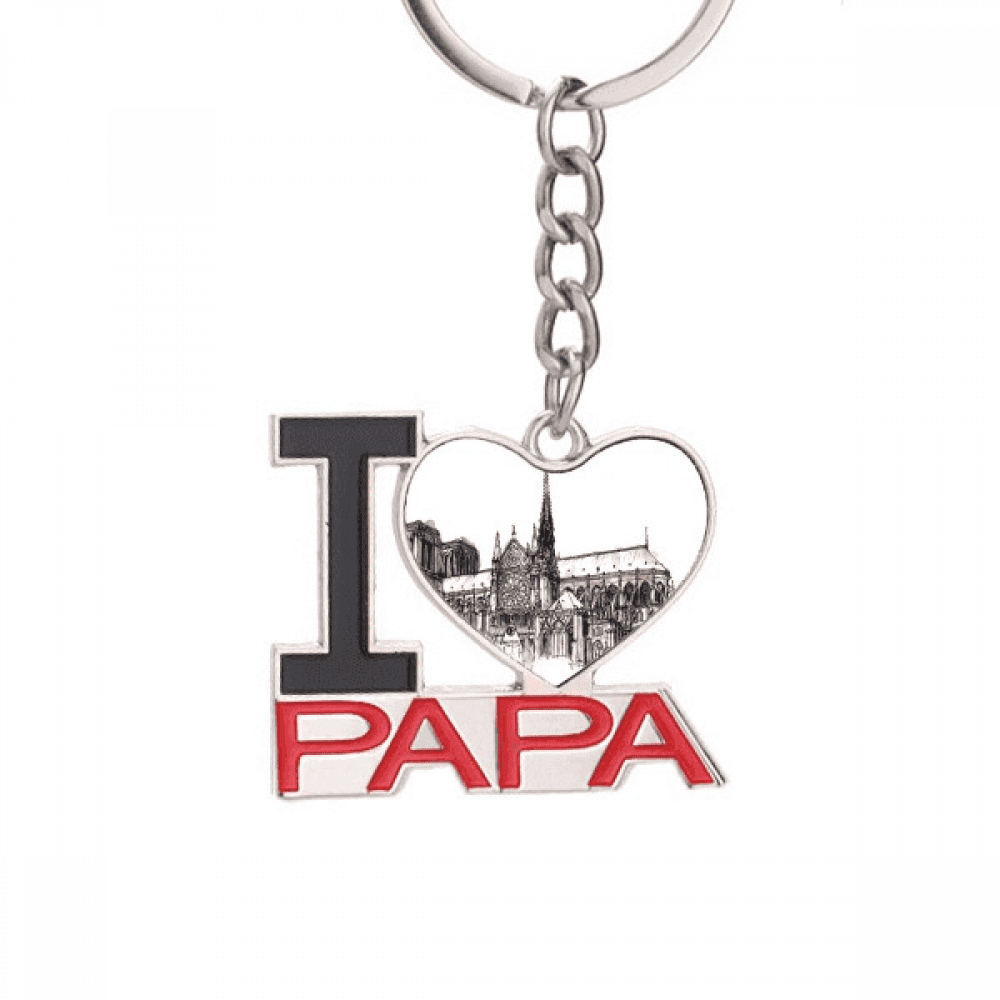 Notre-Dame de in Paris France Keychain Metal Keyring Holder Love PAPA ...