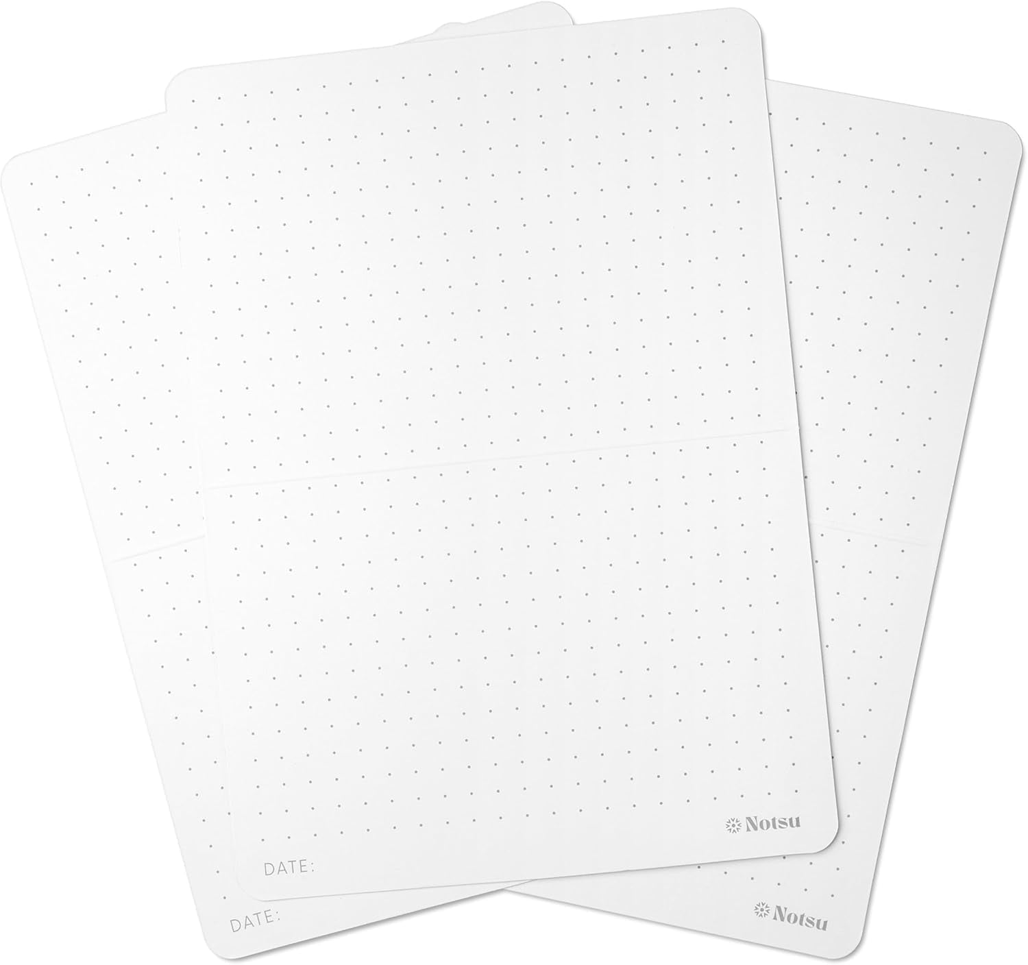 Notsu Dot Grid Index Cards 5x7 inch, 40 ct | Thick Foldable Dotted Note ...
