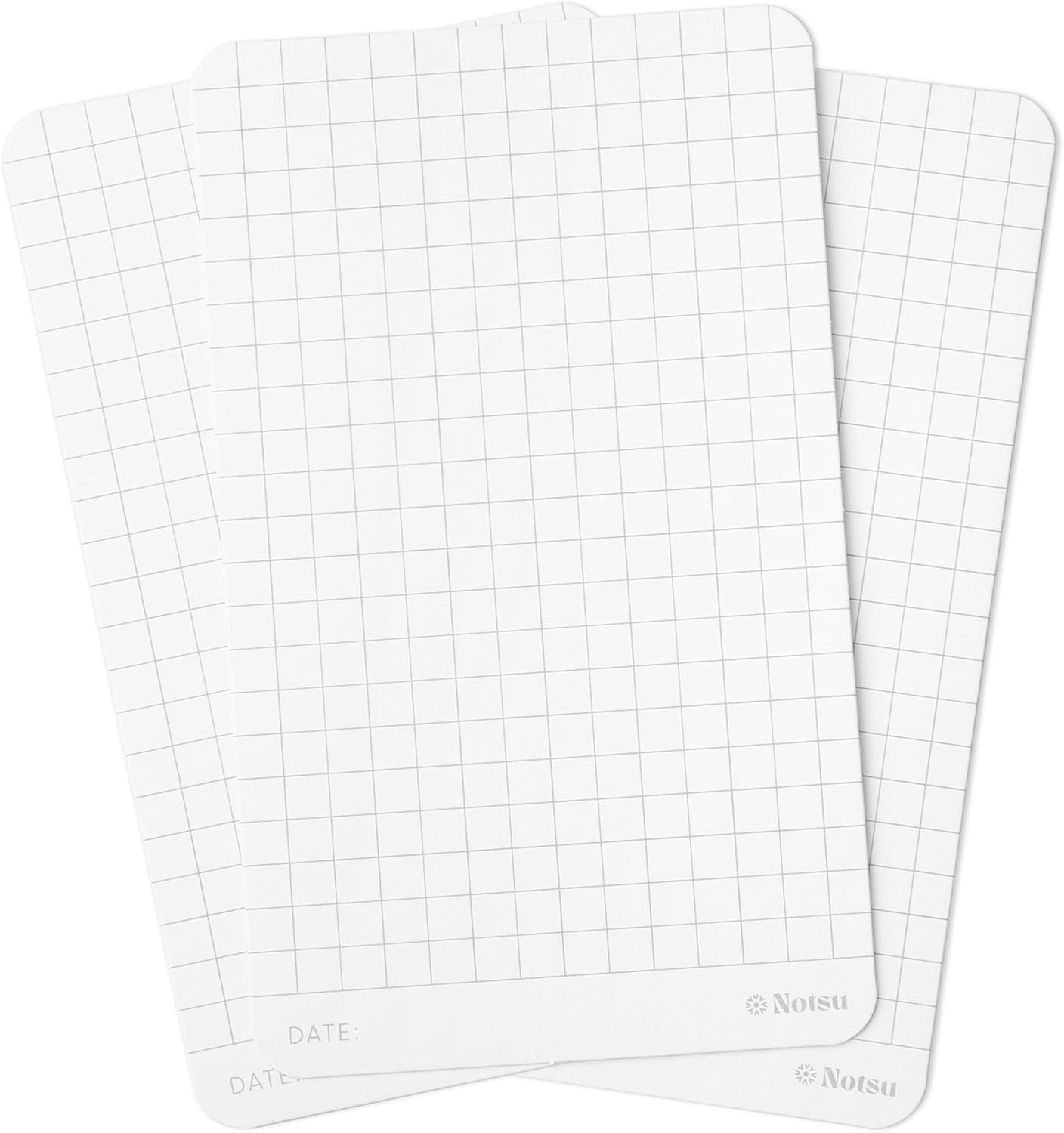 Notsu Graph Grid Index Cards 3x5 inch, 40 ct | Thick Graphing Note ...