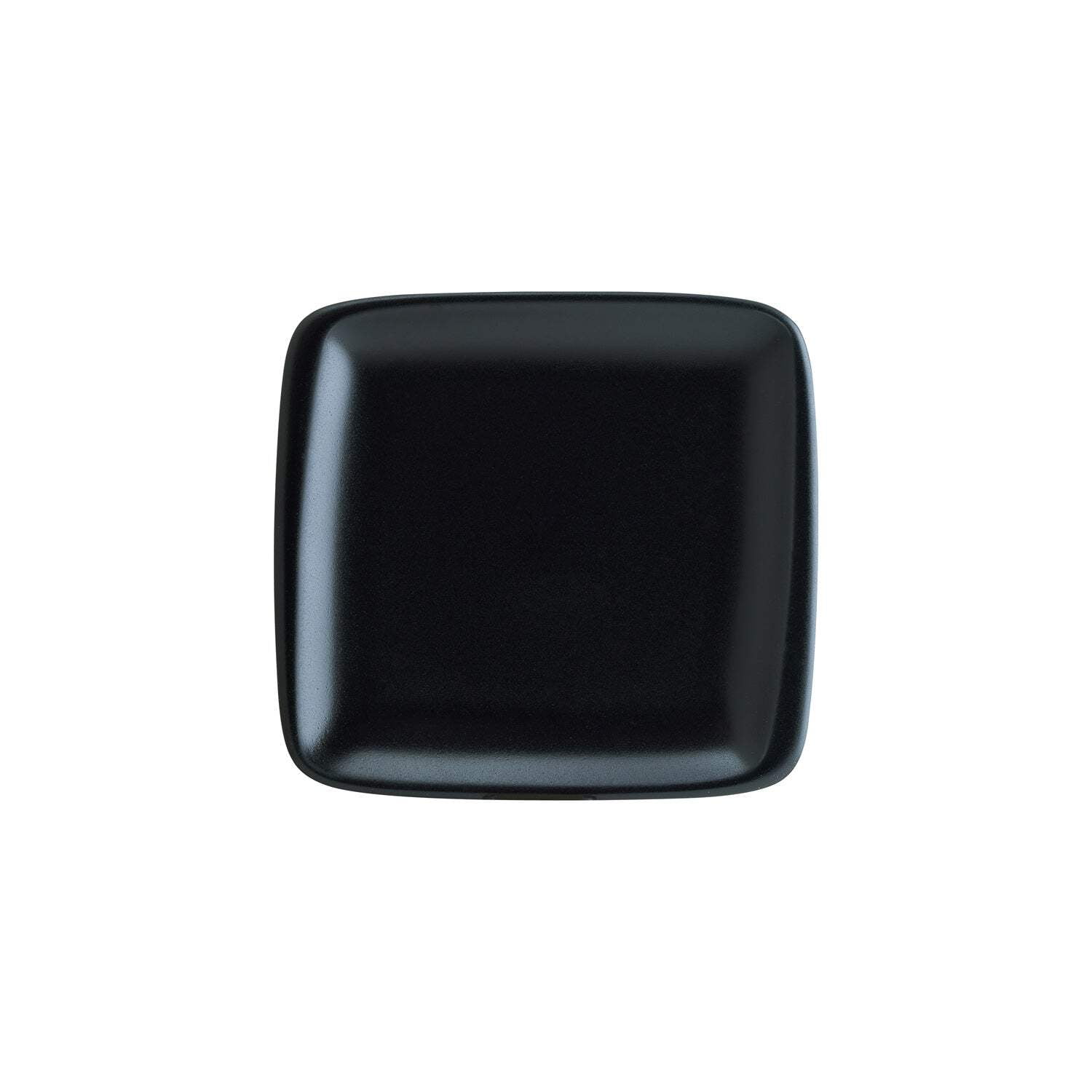 Notte 10.5" x 10" Square Black Porcelain Plate - Walmart.com