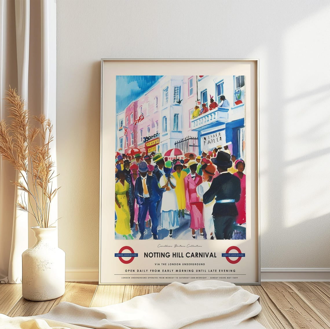 Notting Hill Carnival Art, London Wall Art, Black British Wall Art ...