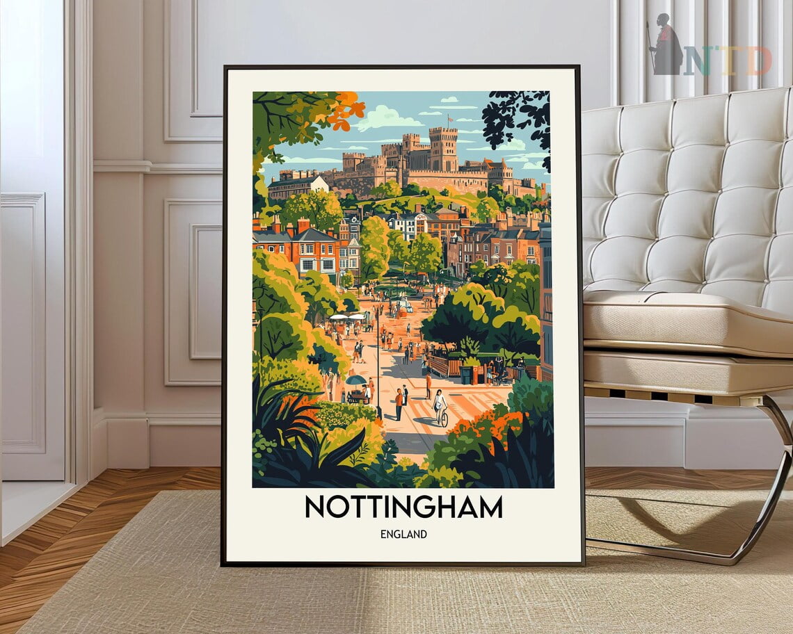 Nottingham Poster, Nottinghamnottingham Print, Nottingham Photo ...