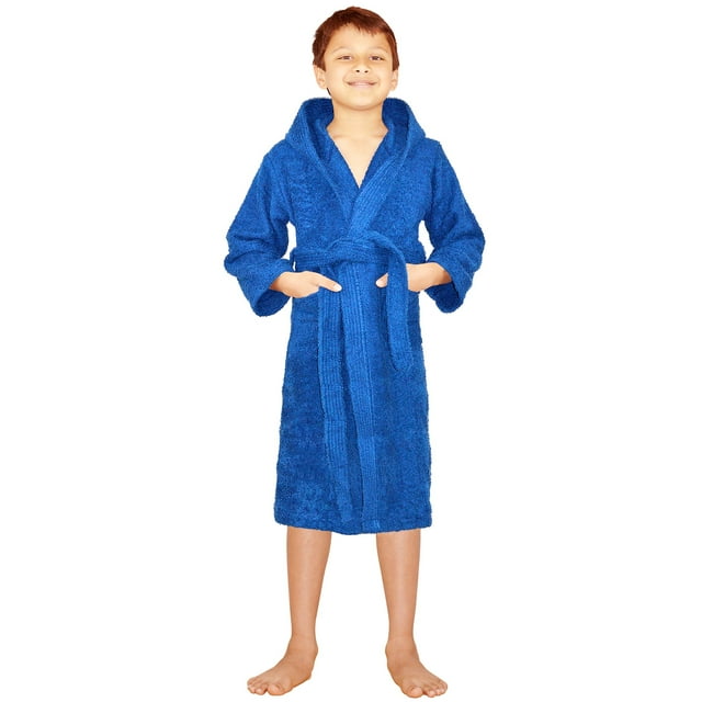 Notus Kids Hooded Bathrobe - Soft 100% Cotton Terry Cloth Robe for Boys ...