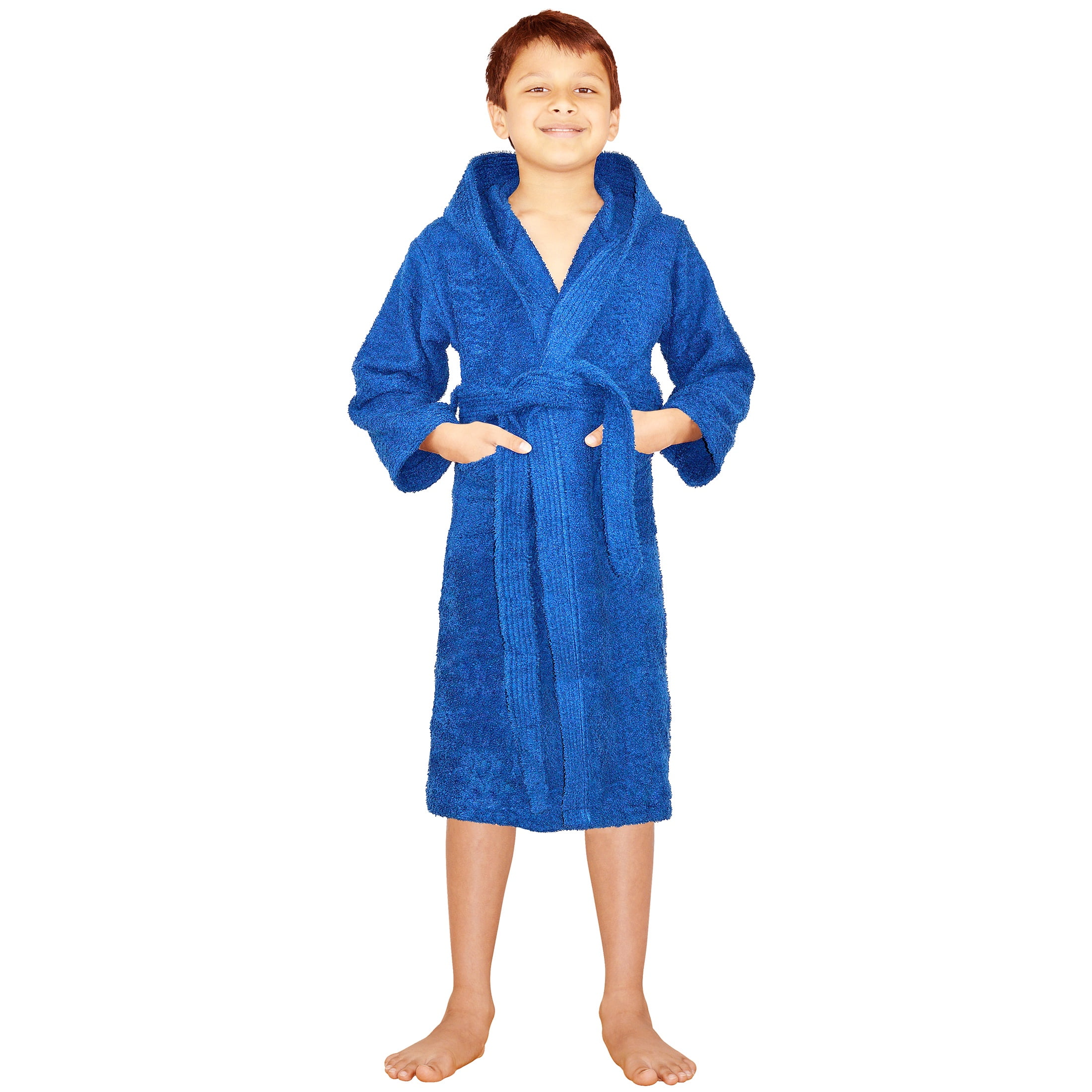 Notus Kids Hooded Bathrobe - Soft 100% Cotton Terry Cloth Robe for Boys ...