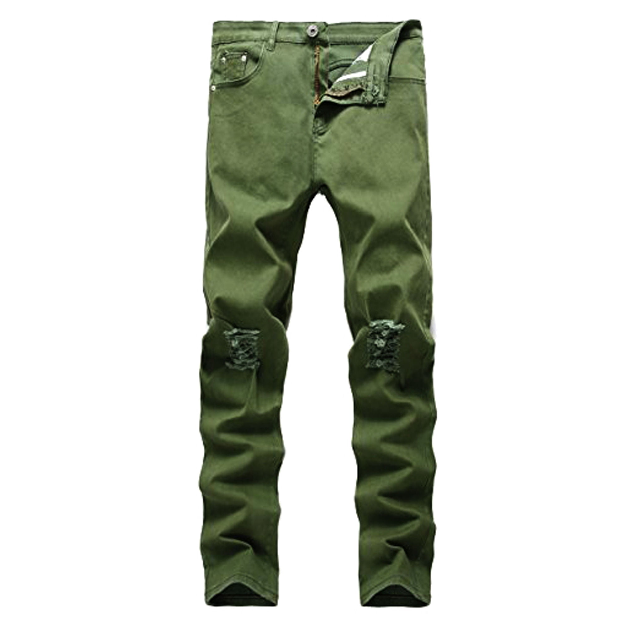 Notus Men Ripped Destroyed Pants - Slim Fit Stretched Skinny Pants for ...
