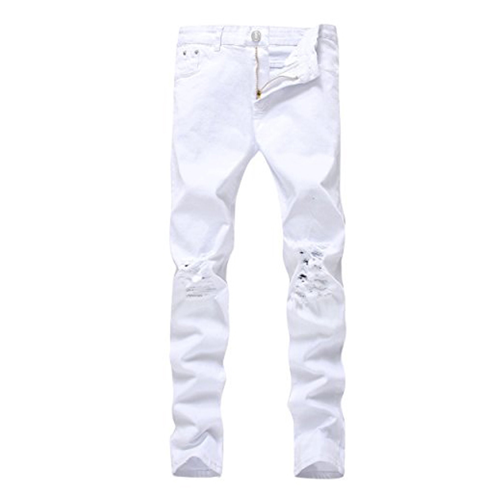 Notus Men Ripped Destroyed Pants - Slim Fit Stretched Skinny Pants for ...