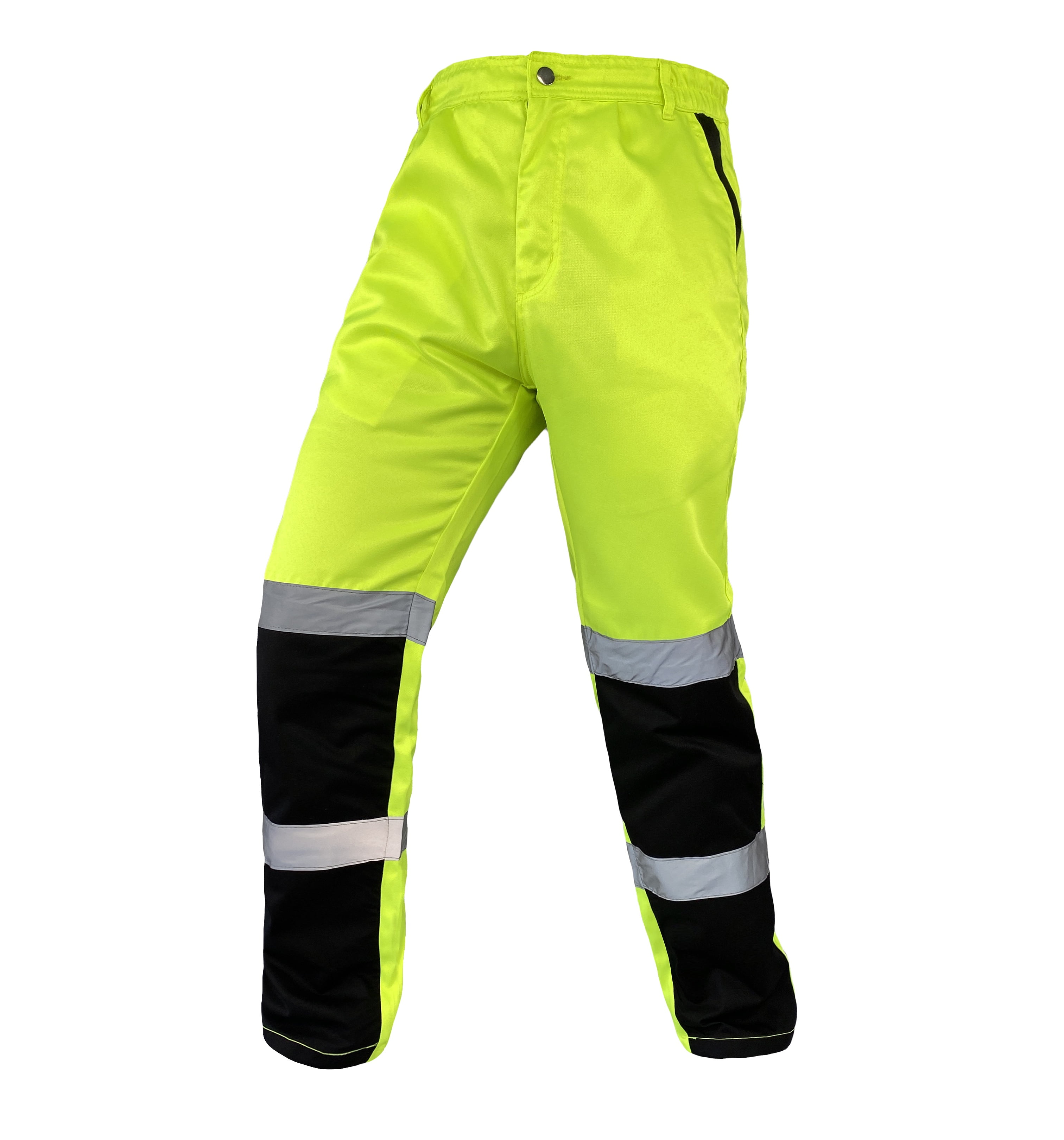 Notus Men’s High Visibility Two-Tone Reflective Pants Hi Vis Cargo Safety Work Pants S6 Lime 32 ...