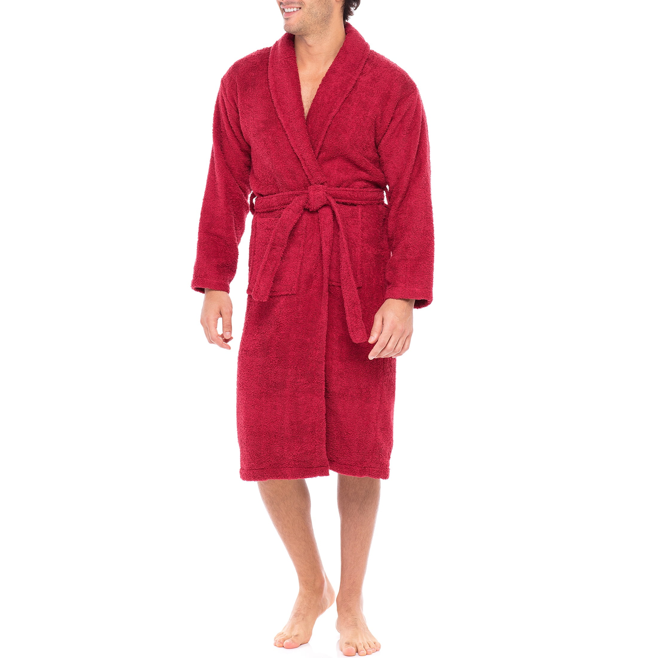 Notus Shawl Collar Bathrobe for Men Soft Spa Nightgowns 100% Cotton ...