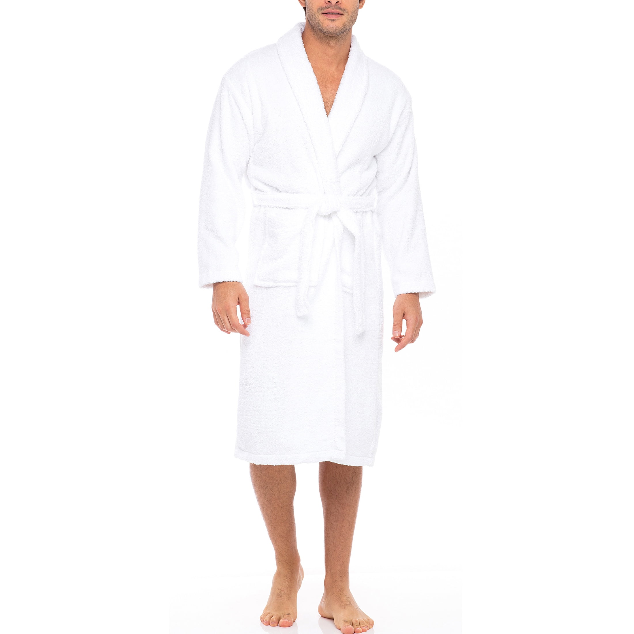 Notus Shawl Collar Bathrobe for Men Soft Spa Nightgowns 100% Cotton ...