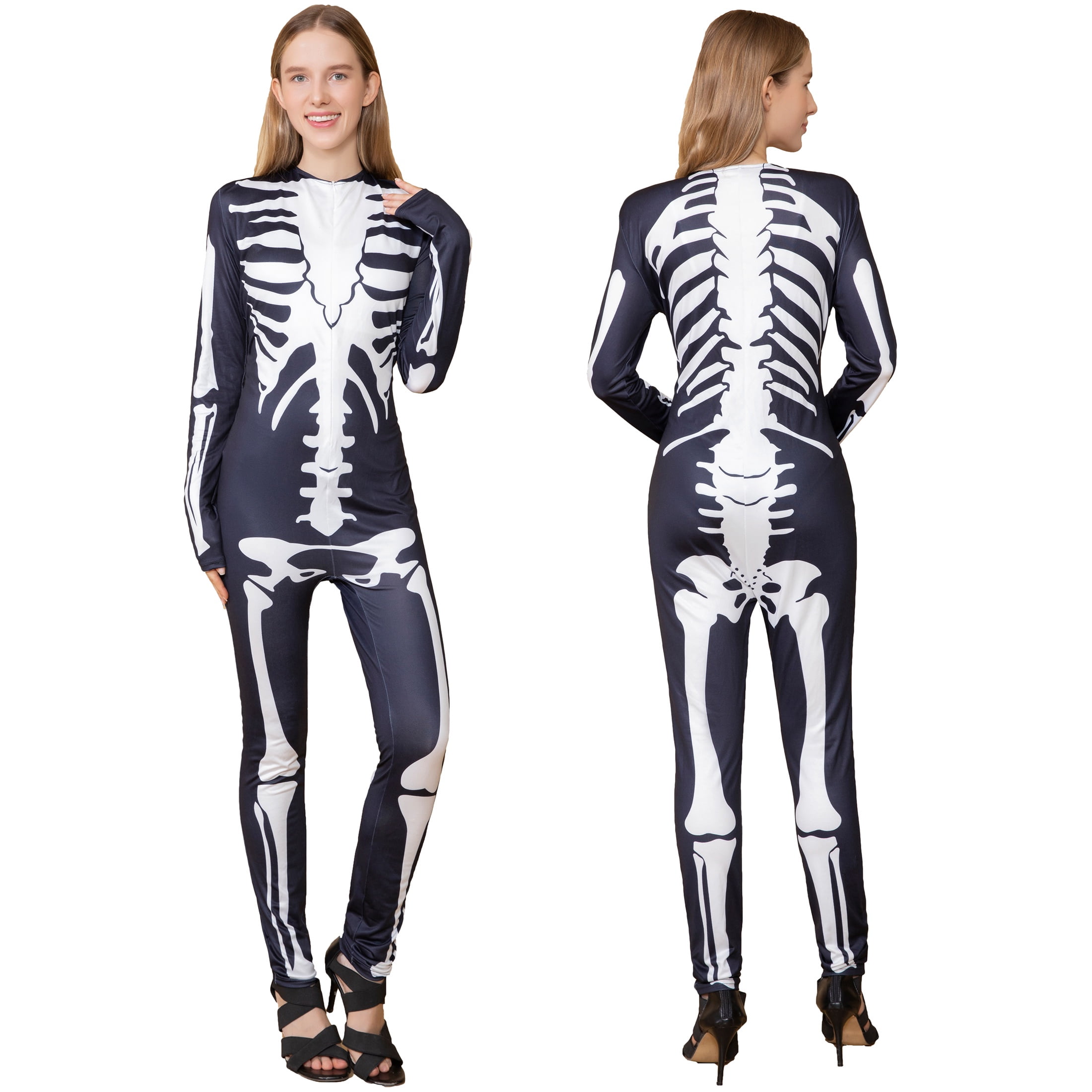 Notus Skeleton Bodysuits for Halloween Women's Sexy Skeleton Costume ...