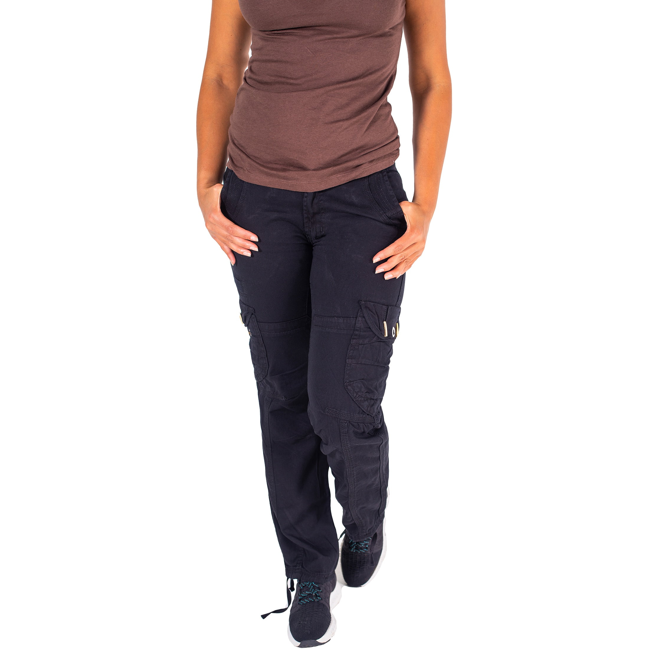Notus Women's Casual Cargo Pants with Pockets - Military Army Hiking ...