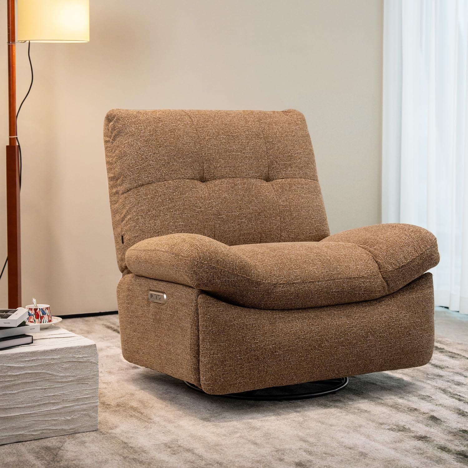 Nouhaus Swivel Rocker Recline, Rocking Recliner Chair with USB and Type ...