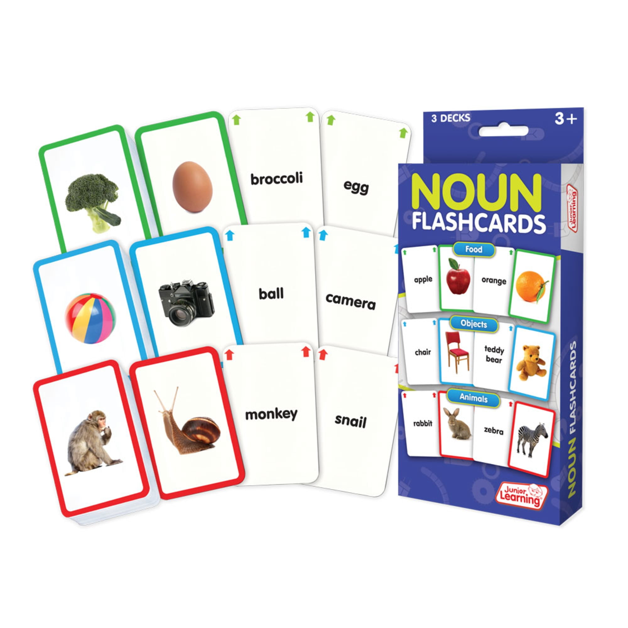 Noun Flashcards Junior Learning for Ages 3-4+, Kindergarten Learning ...