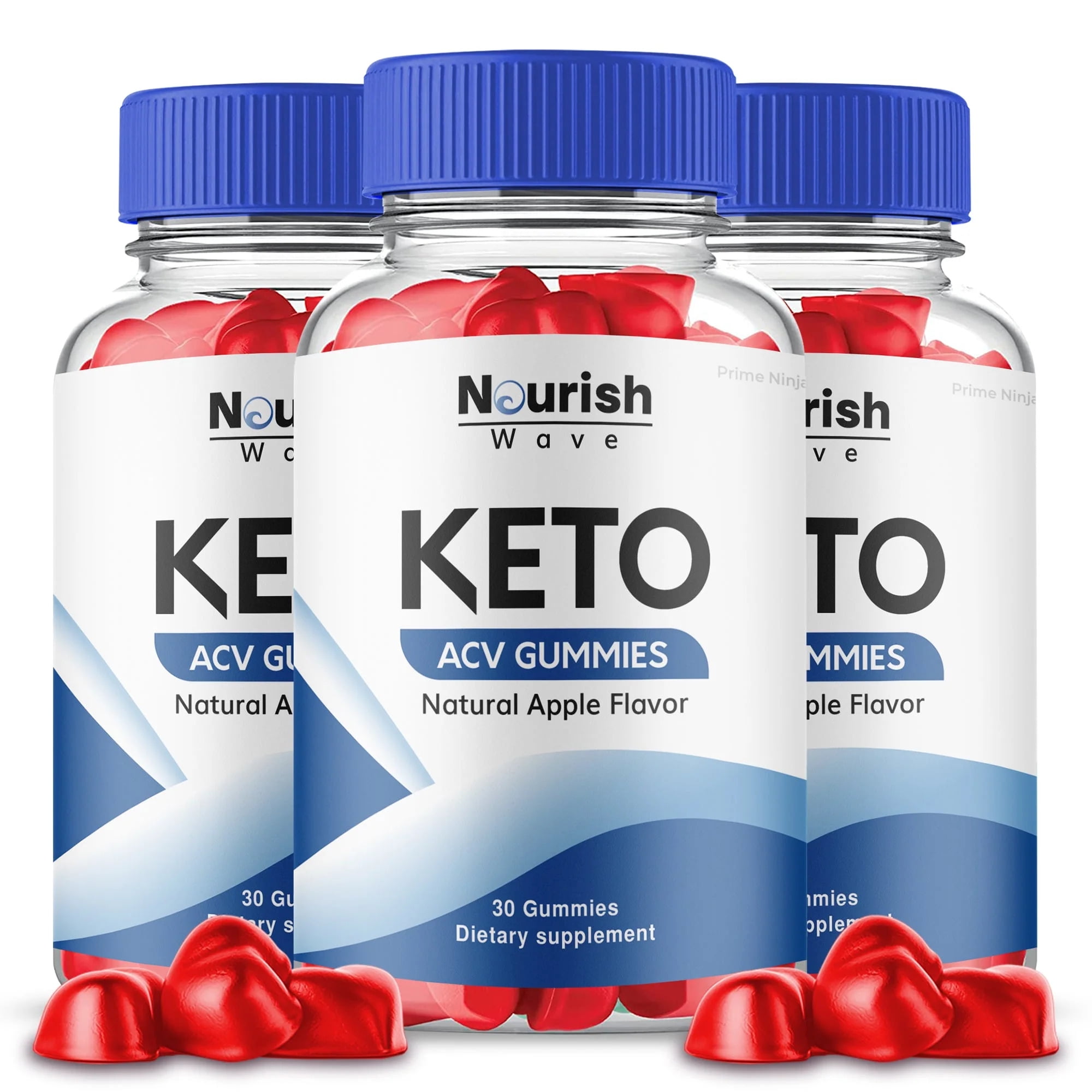 Nourish Wave Keto ACV Gummies, 3 Pack, Apple Cider Vinegar Formula with ...