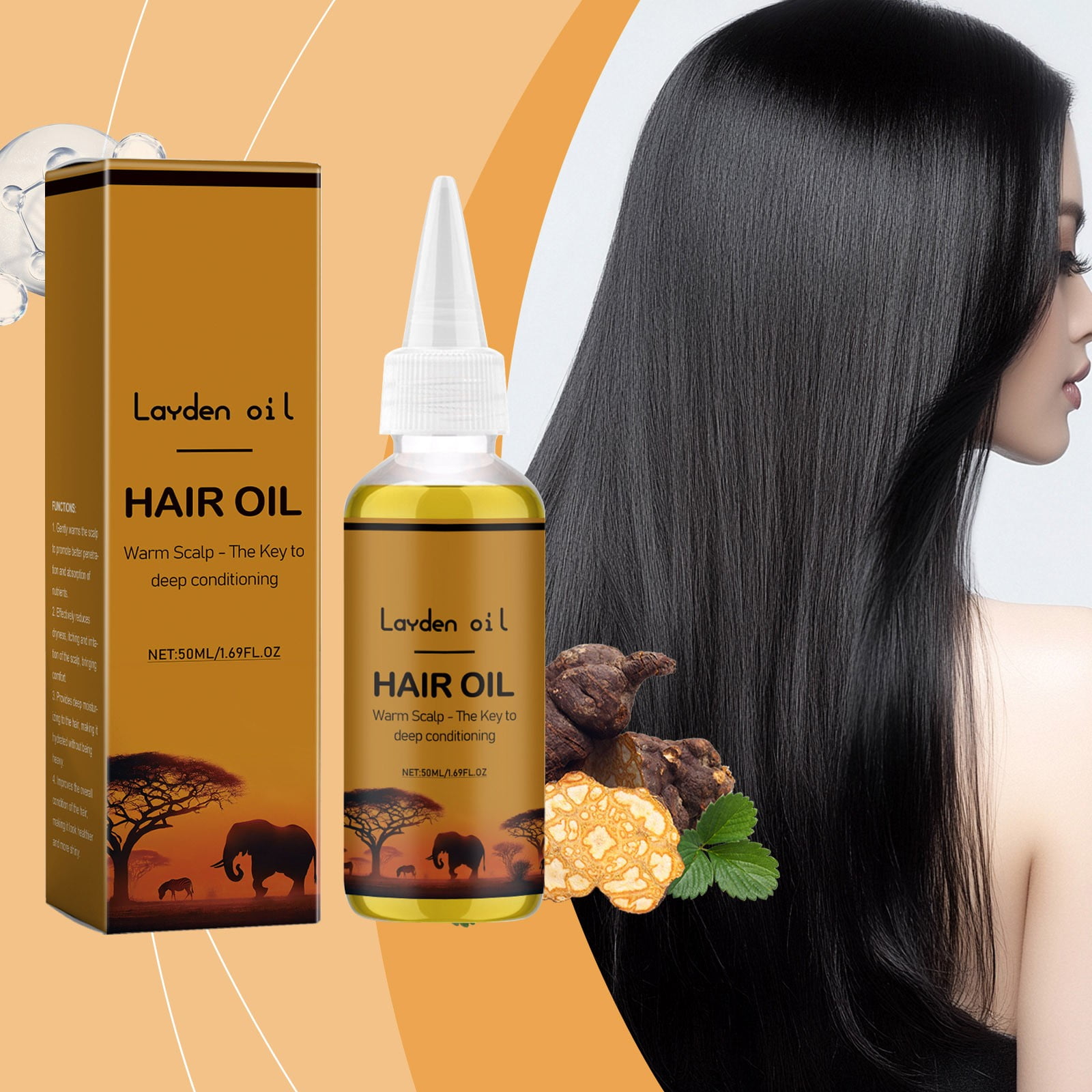 Nourishing & Repairing Hair Oil - 50ml Scalp Treatment for All Hair ...
