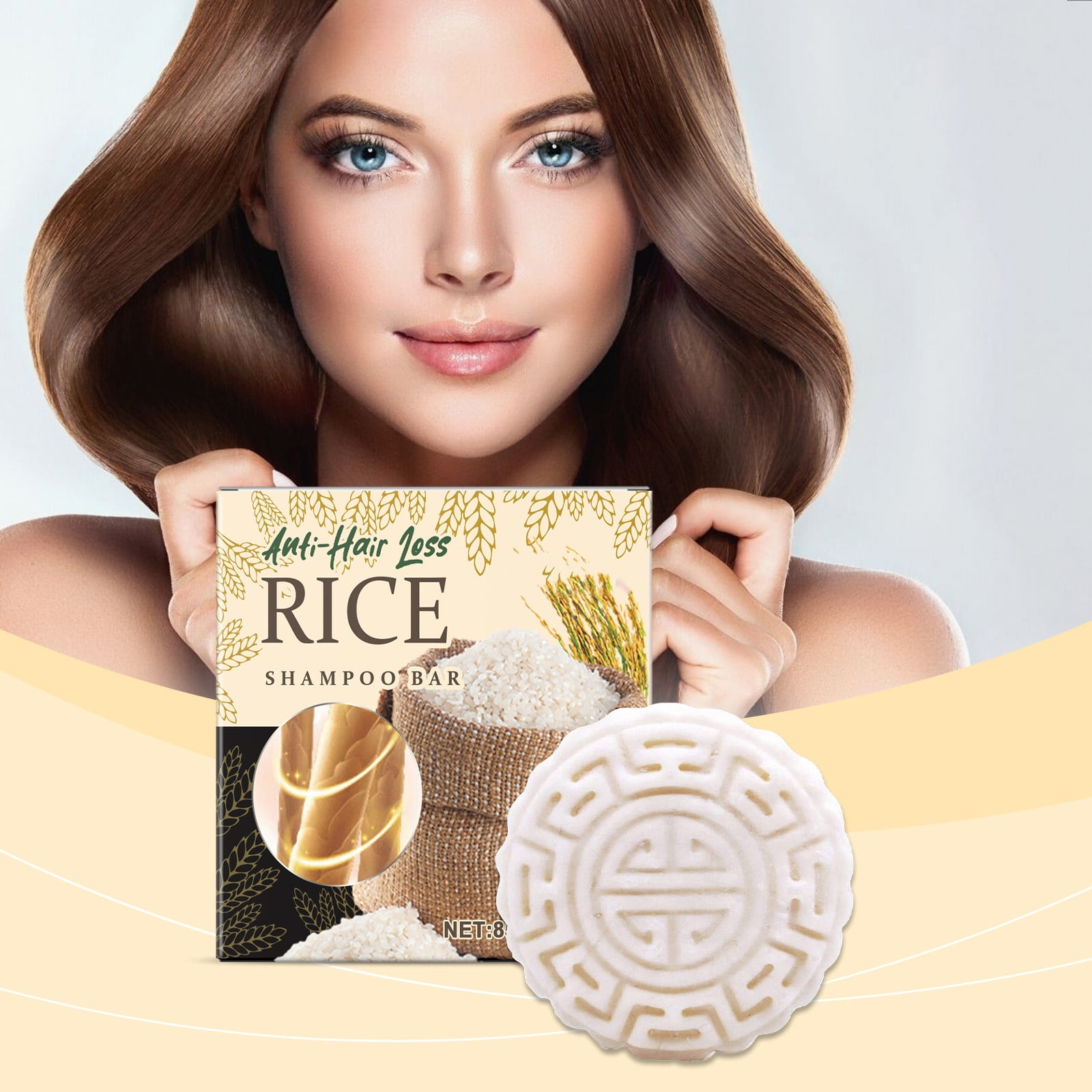Nourishing Rice Shampoo Soap Bar for Dry and Damaged Hair,Strong ...