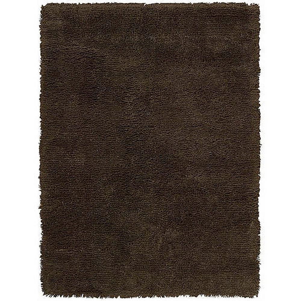 Nourison 2'3" x 3'9" Splendor Chocolate Shag Rectangle Area Rug ...