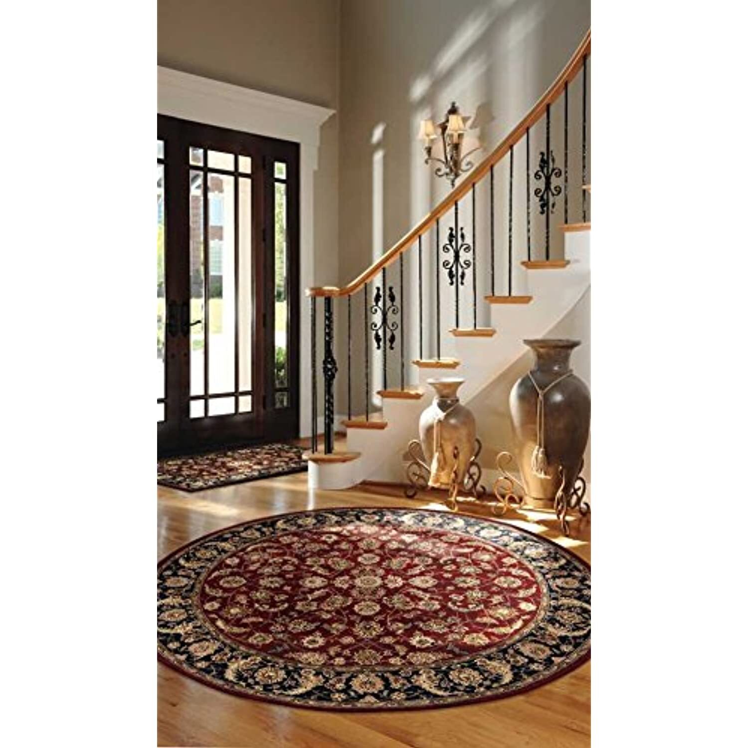 Nourison 4' x 4' 2000 Burgundy Round Rug - Walmart.com