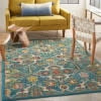 Nourison Allur Bohemian Turquoise/Ivory 3' x 5' Area Rug, (3x5 ...