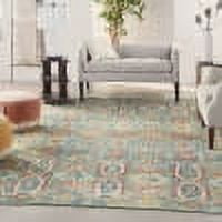 Nourison Allur Persian Turquoise Multicolor 9' x 12' Area Rug, (9x12 ...