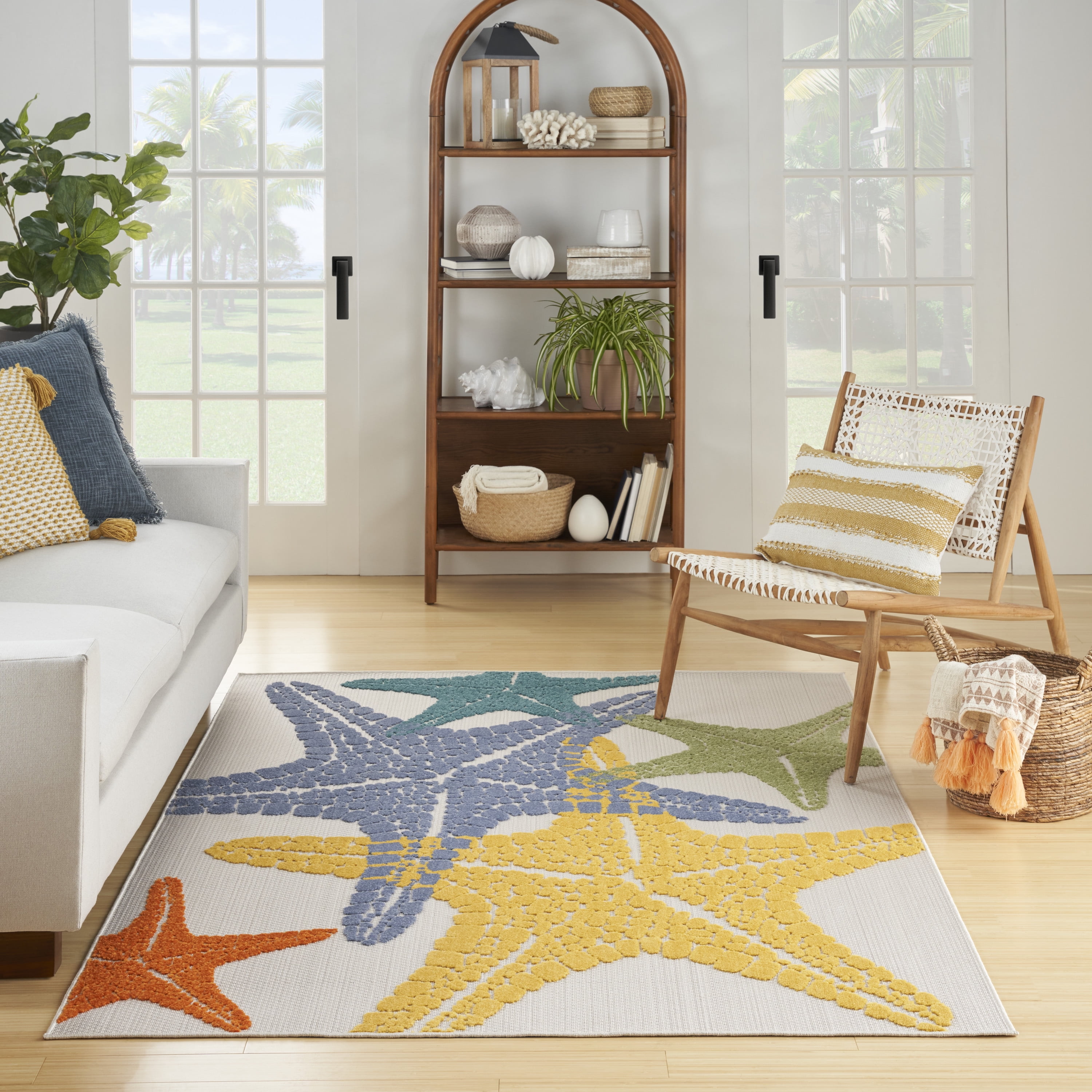 Nourison Aloha Coastal, Nautical & Beach Multicolor 3'6" x 5'6" Area ...