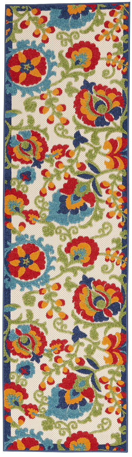 Nourison Aloha Indoor/Outdoor Multicolor 2' x 6' Area Rug, (2x6 ...