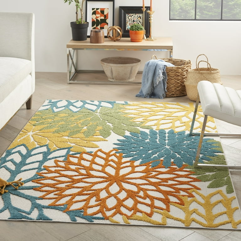 Turquoise outdoor rug store