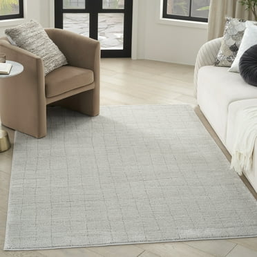 Nourison Astra Machine Washable Abstract Ivory/Multi 5'3" x 7' Area Rug ...