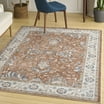 Nourison Astra Machine Washable 9' x 12' Rust Ivory Vintage Indoor Area ...