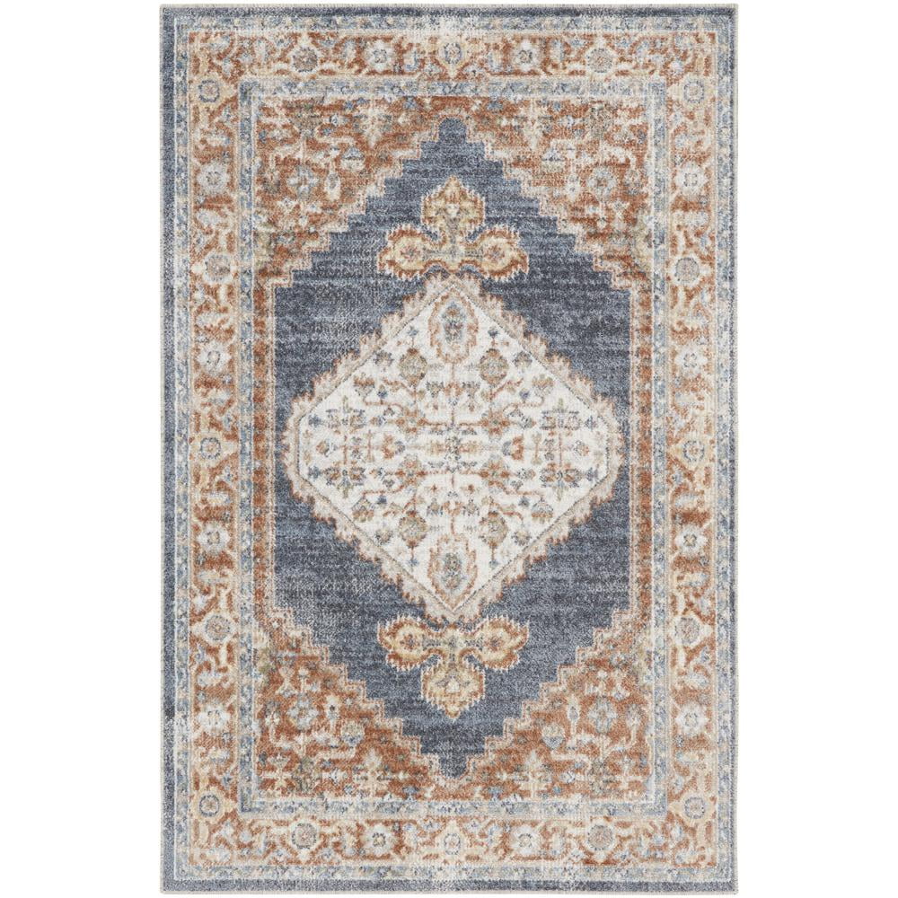 Nourison Astra Machine Washable Persian Denim Multi 2'2" x 4' Area Rug ...
