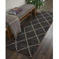 Nourison Brisbane Trellis Charcoal 2'2" x 7'6" Area Rug, (2x8 ...