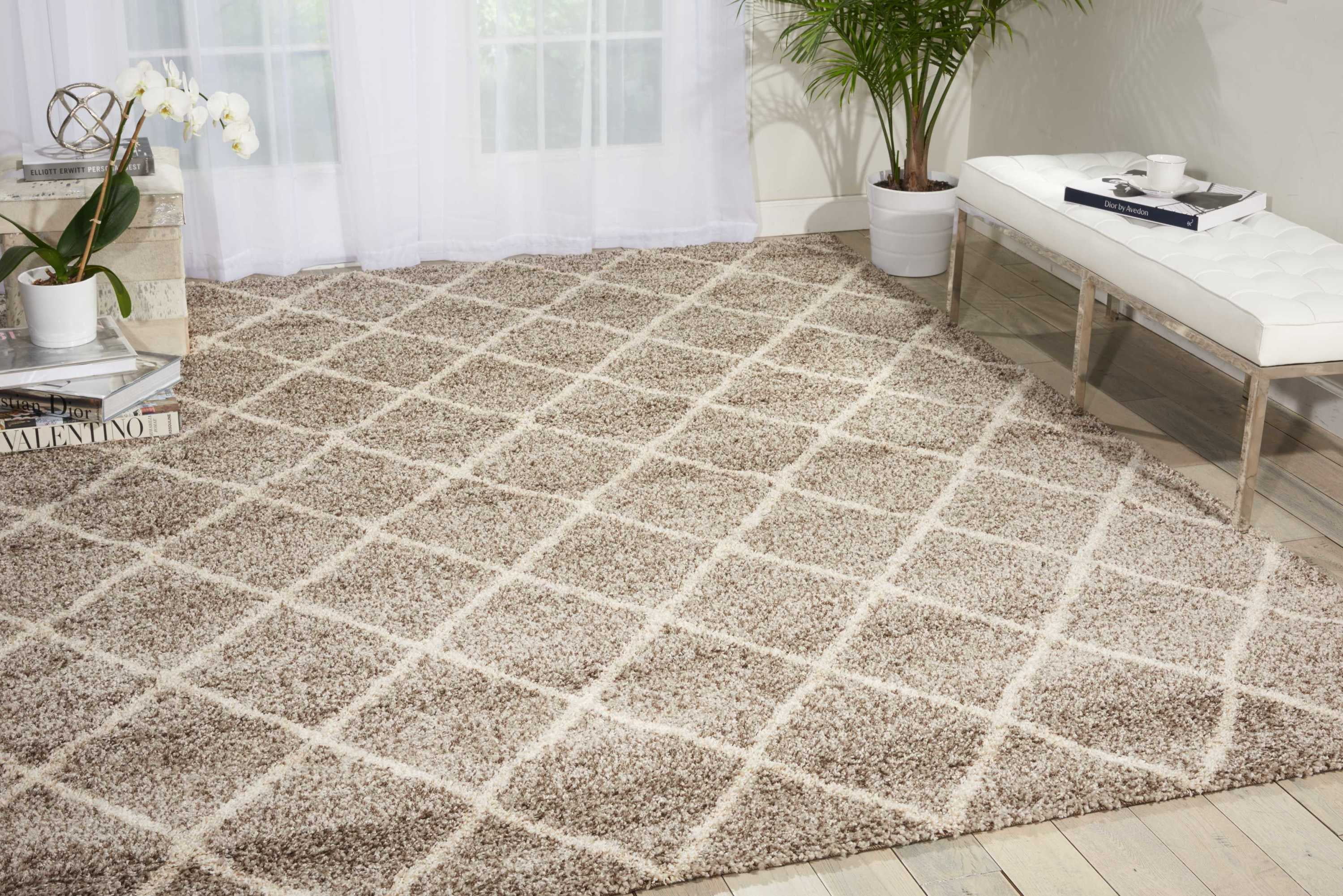 Nourison Brisbane Trellis Stone 5' x 7' Area Rug, (5x7) - Walmart.com