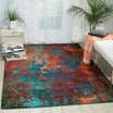 Free Shipping! Nourison Celestial Abstract Sunset 5'3" x 7'3" Area Rug ...