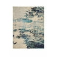 Nourison Celestial Abstract Ivory/Teal Blue Area Rug - Walmart.com