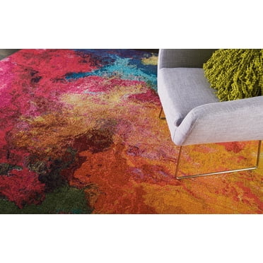 Nourison Celestial Abstract Atlantic 7'10" x 10'6" Area Rug, (8x11 ...