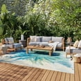 Nourison Color Splash 7'10" x 9'10" Ivory Blue Modern Rug - Walmart.com