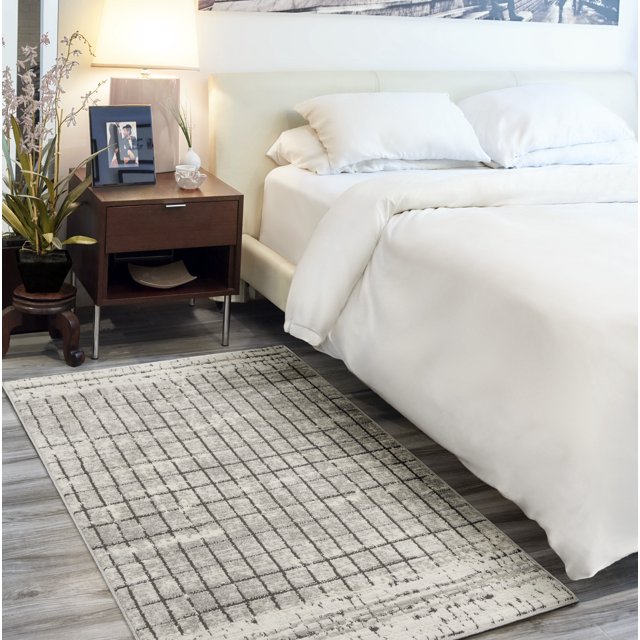 Nourison Concerto Contemporary Modern Ivory/Grey Area Rug - Walmart.com
