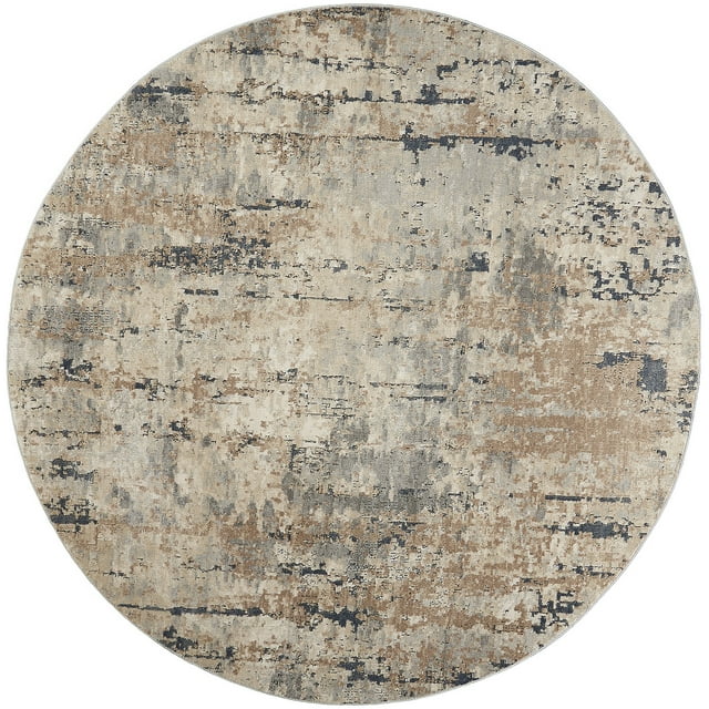 Nourison Concerto Rustic Beige/Grey 7'10" x round Area Rug, (8 Round ...