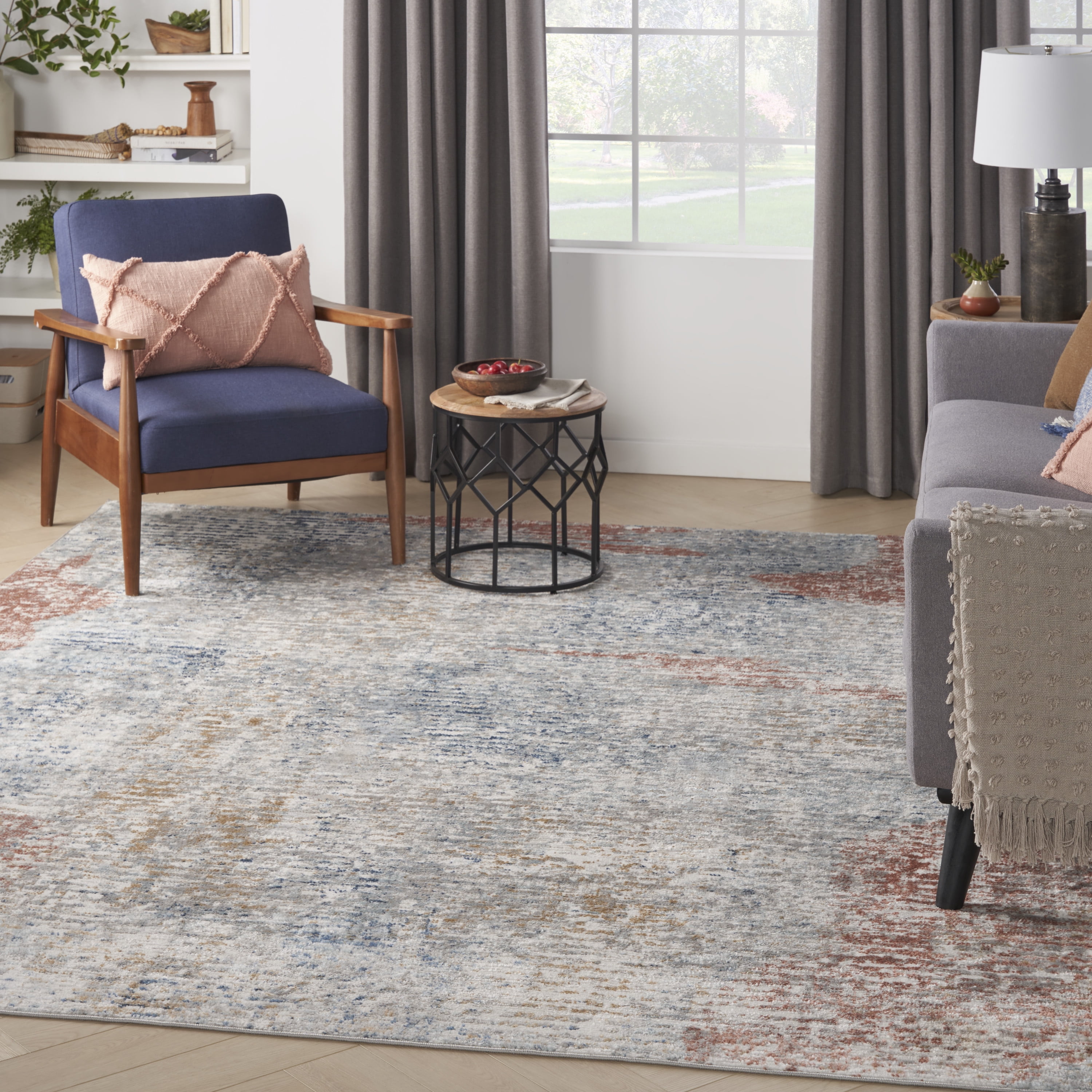 Nourison Concerto Rustic Ivory/Multi 7'10" x 9'10" Area Rug, (8x10 ...