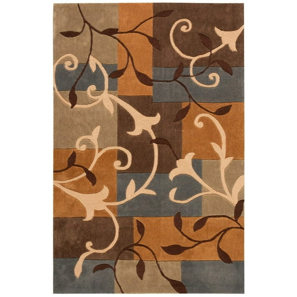 Nourison Contour Floral Mosaic Rich Color Palette Area Rug - Walmart.com