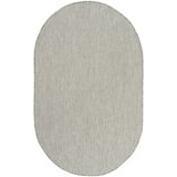 Nourison Courtyard Indoor/Outdoor Ivory Silver 3' x 5' Oval Area Rug ...