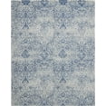 Nourison Damask Distressed Modern Blue 8' x 10' Area Rug, (8' x 10 ...