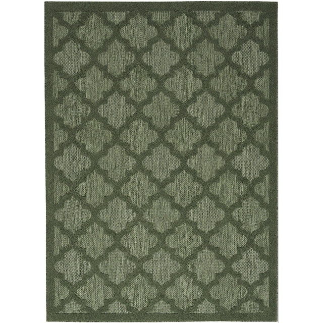 Nourison Easy Care Indoor/Outdoor Green 4' x 6' Area Rug (4x6 ...
