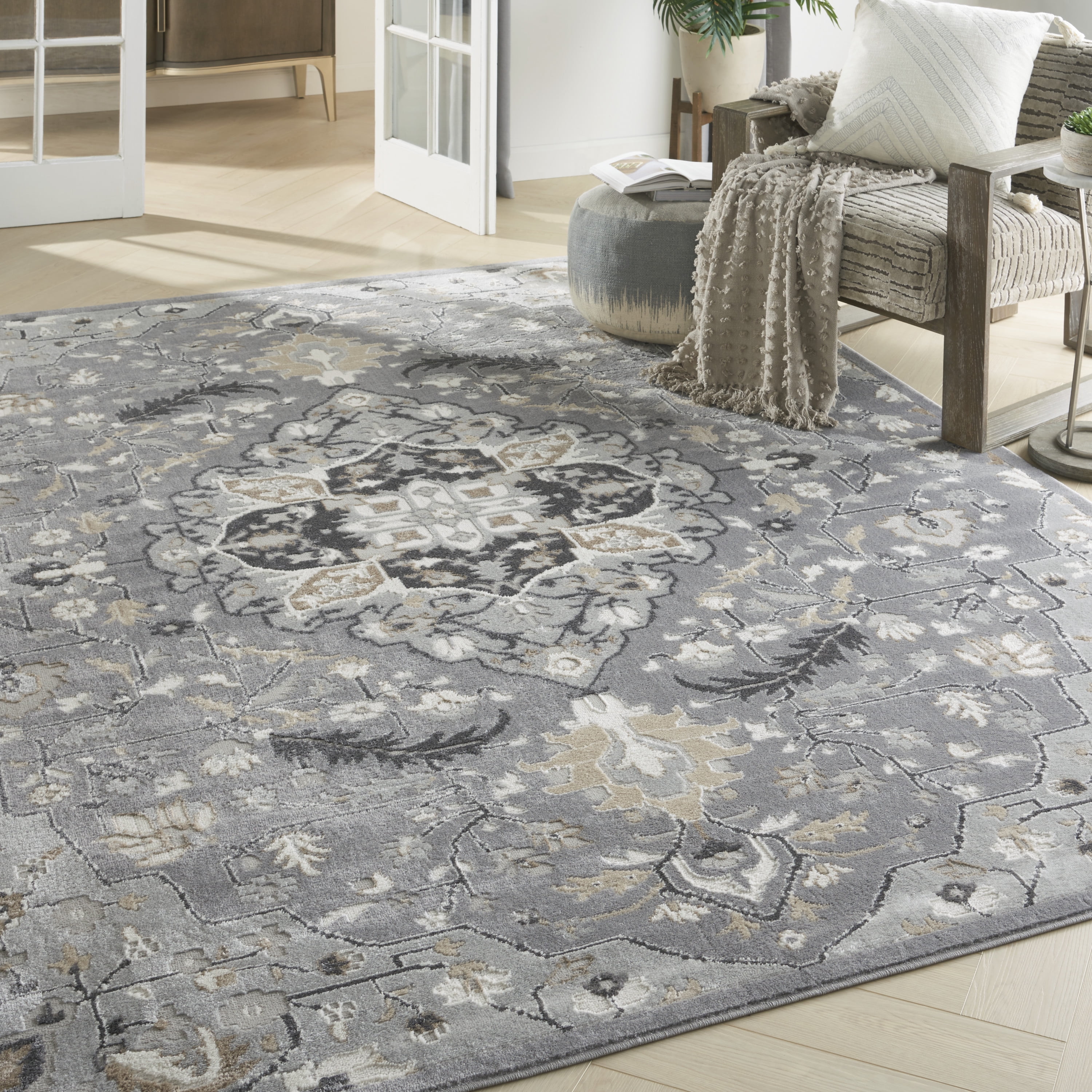 Nourison Elation Persian Grey 9' x 12' Area Rug, (9x12) - Walmart.com